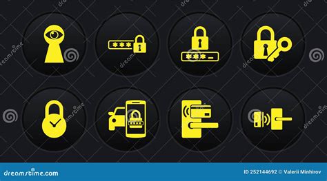 Set Padlock With Clock Lock And Key Smart Car Security System