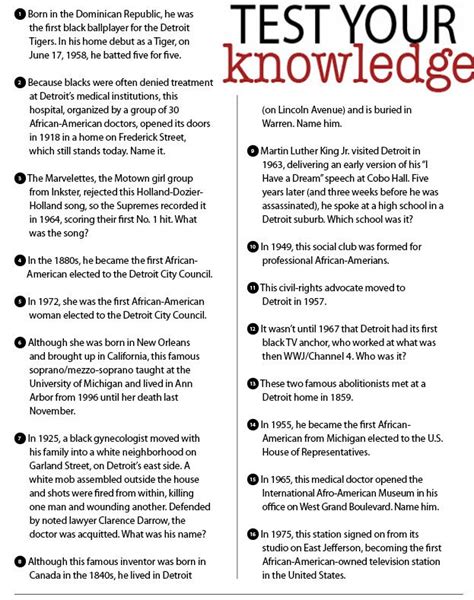 10 best black history trivia questions and answers printable – Artofit