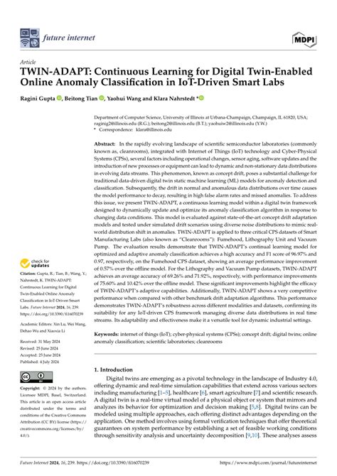 Pdf Twin Adapt Continuous Learning For Digital Twin Enabled Online