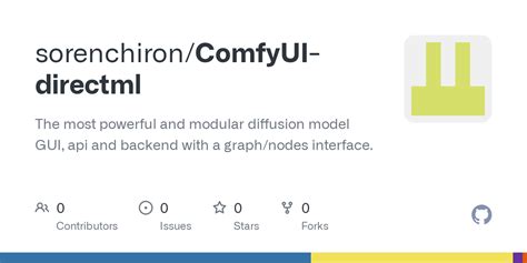 Github Sorenchironcomfyui Directml The Most Powerful And Modular Diffusion Model Gui Api