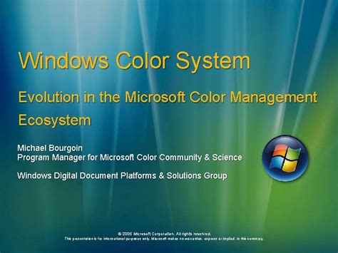 Windows Color System Evolution In The Microsoft Color