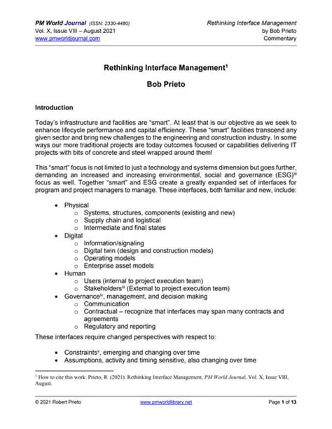 Interface Management For Complex Projectspptx