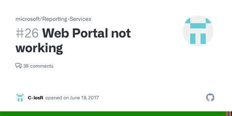 Web Portal Not Working Issue Microsoft Reporting Services GitHub