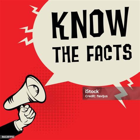 텍스트와 확성기 손을 비즈니스 개념은 사실을 알으십시오 개념에 대한 스톡 벡터 아트 및 기타 이미지 개념 공부 광고 Istock