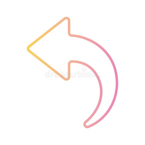 Back Arrow Gradient Style Icon Vector Design Stock Vector