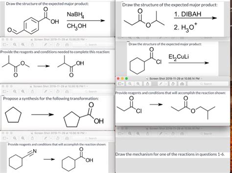 Solved Draw The Structure Of The Expected Major Product