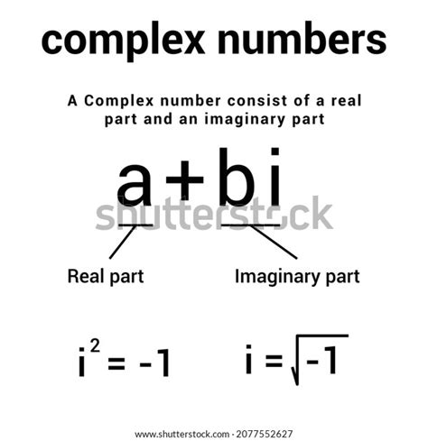 Parts Complex Number Mathematics Imaginary Part Stock Vector Royalty Free 2077552627