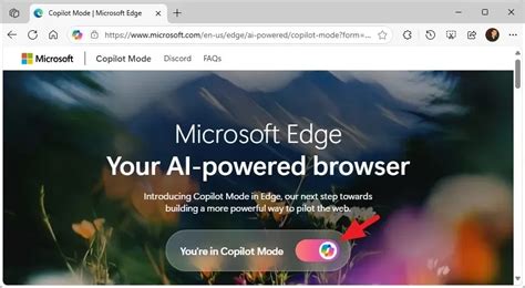 enabling and disabling copilot mode in microsoft edge on windows 11