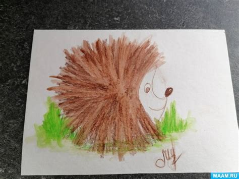 Мастер класс по рисованию акварельными карандашами «Ёжик 9 фото Воспитателям детских садов