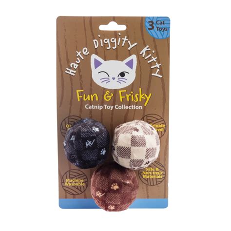 Kitty Vuiton Balls Checker Organic Catnip Cat Toys Coco And Pud