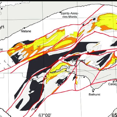 Figure B 2 Thermal Maturity Map In Paleozoic Gaspé Peninsula Lavoie Download Scientific