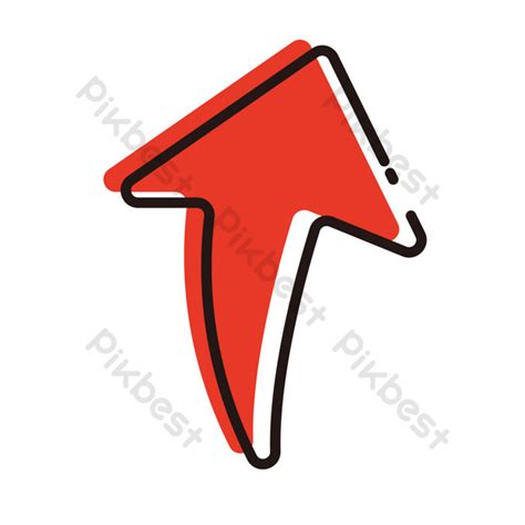 빨간 획 화살표 일러스트 Png Ai 무료 다운로드 Pikbest