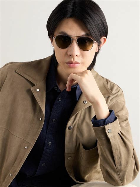 Oliver Peoples Rivetti Aviator Style Titanium Sunglasses Oliver Peoples