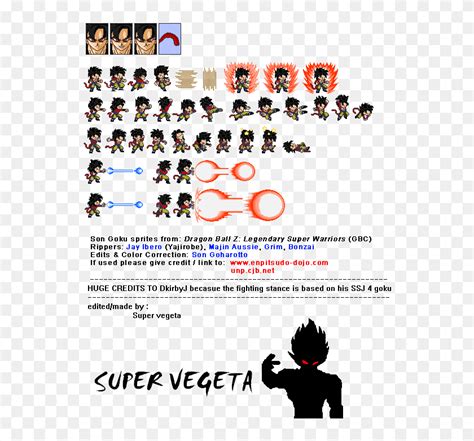 Gokussj4 Ryu Sprite Sheet Hd Png Download 556x704 3106048 Pinpng