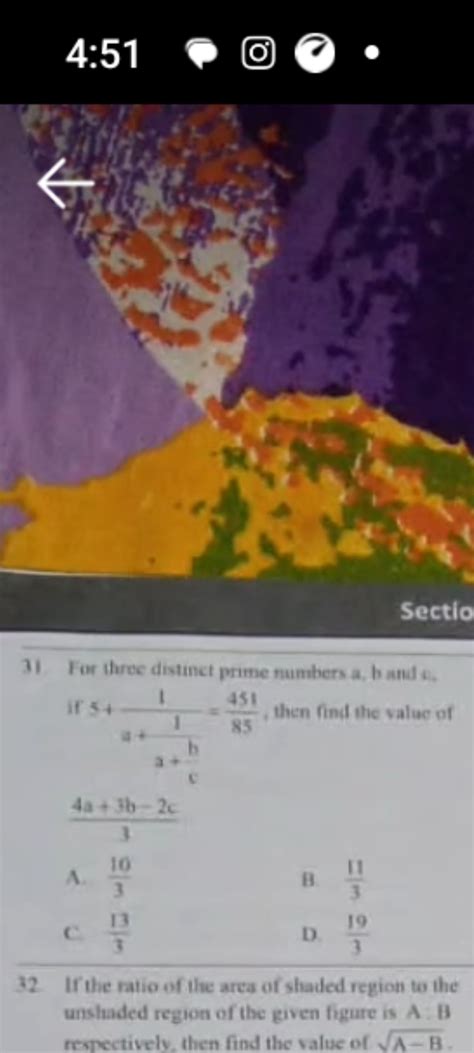 45131 For Three Distinct Prime Numbers A Band O If 5aa1 C451 1 8