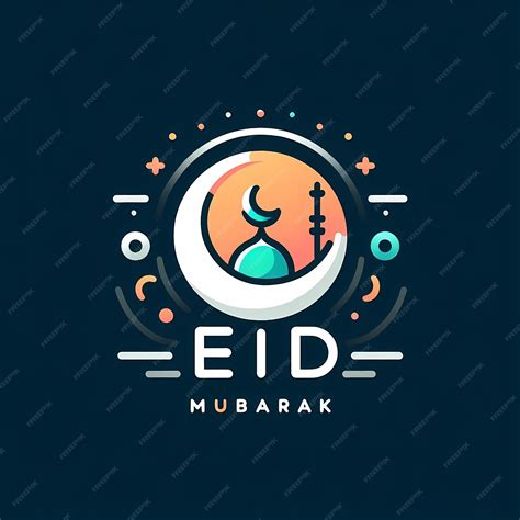 Premium Photo Eid Mubarak Mark With Sleek Design Minimalistic Style Bold Colors With Eid