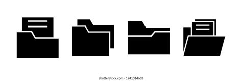 Folder Icon Vector Illustration Folder Sign Stock Vector Royalty Free 2291759365 Shutterstock
