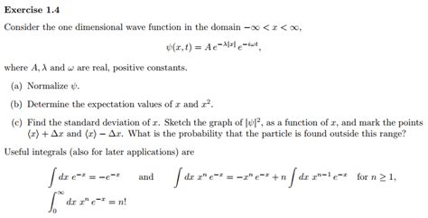 solved exercise 1 4 consider the one dimensional wave