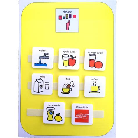 Visual Snackdrink Choice Board Aac Picture Communication Symbols On Onbuy