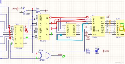 数电实训 八路电子抢答器的设计8路抢答器的设计论文74ls279 Csdn博客