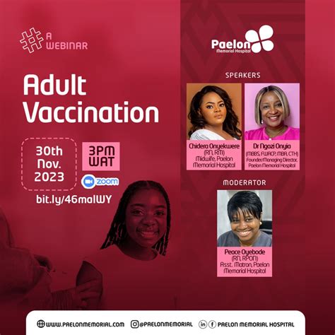 ngozi onyia on linkedin webinar topic adult vaccination date