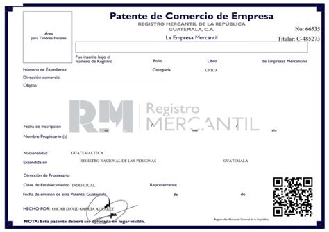 Patente De Comercio Para Llenar Pdf