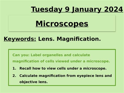 Magnification And Microscopes Teaching Resources