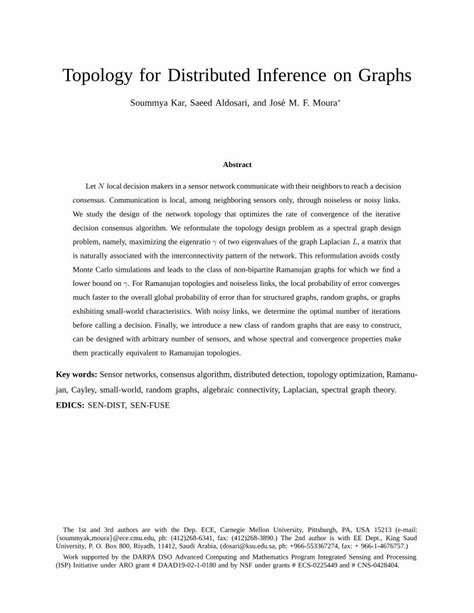 pdf topology for distributed inference on graphs dokumen tips