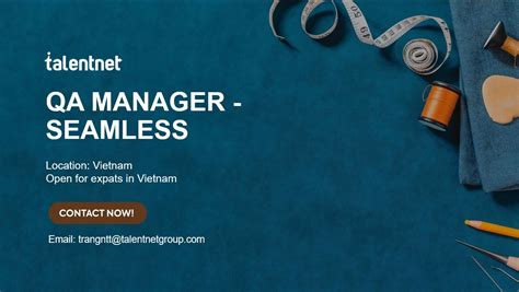 Qa Manager Seamless Garment Factory Vietnam Expats Local