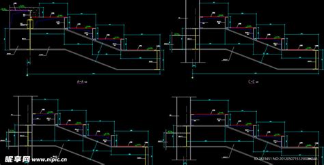钢结构工程 剖面设计图 施工图纸 环境设计 设计图库 昵图网