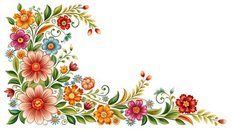 Bordes De Flores Gratis Pack De Bordes Con Decoración Floral Vintage