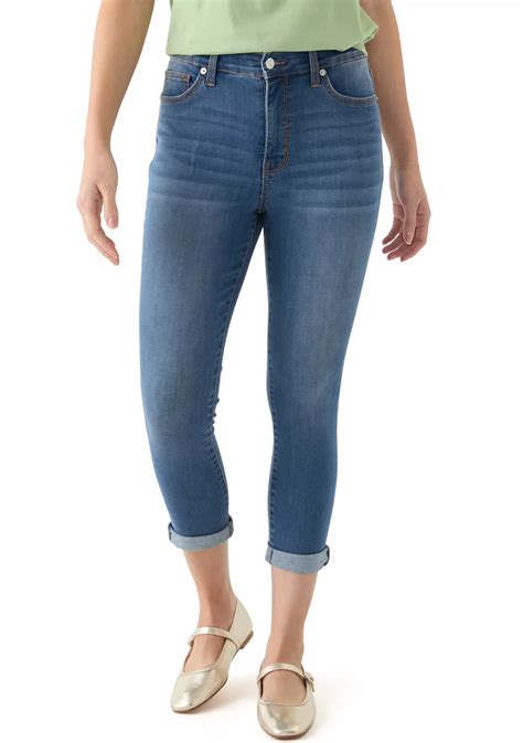 Crown And Ivy™ Womens Denim Skinny Cropped Jeans Belk