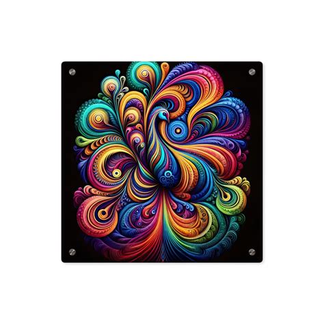 Acrylic Wall Art Panels Abstract Peacock 1 Abstract Wall Art Abstract