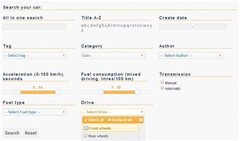 k2 filter and search module