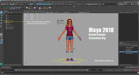 Cartoon Girl Rig 3d Model By Pradipta Cartoon Girl Rig 3d Model By Pradipta