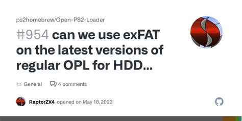 Can We Use Exfat On The Latest Versions Of Regular Opl For Hdd Yet