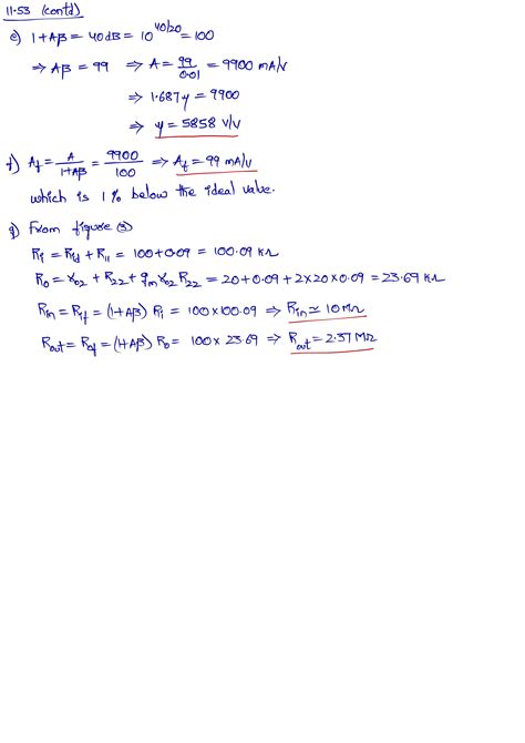D 1153 The Feedback Transconductance Amplifier In Fig P1153 Uses A