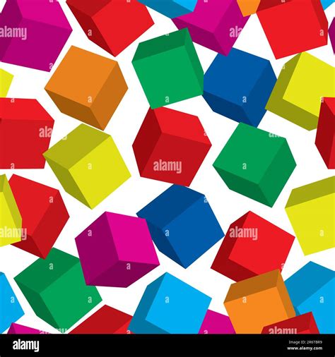 Abstract Cube Background Seamless Vector Illustration Stock Vector