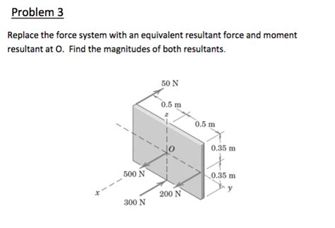 Solved Problem Replace The Force System With An Equivalent Chegg