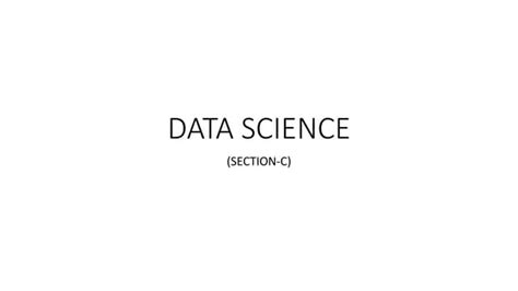 Data Sciencepandassection C1pptx