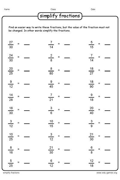 Create Unlimited Worksheets For Free To Practice To Simplify Fractions Set The… Fractions