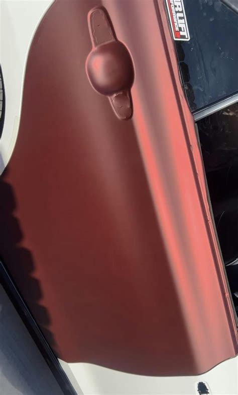 Satin Chrome Silk Oxide Red Vinyl Car Wrap Raxtify