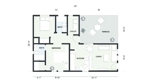 2 Bedroom Adu Floor Plans