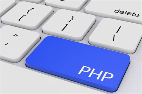 Premium Photo Blue Php Programming Key On White Pc Keyboard Extreme