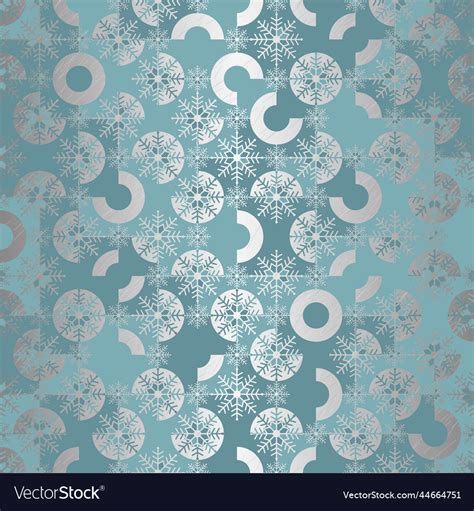 Creative Seamless Snowflake Texture On Blue Vector Image