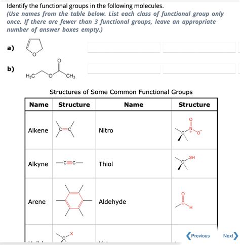Solved Identify the functional groups in the following | Chegg.com