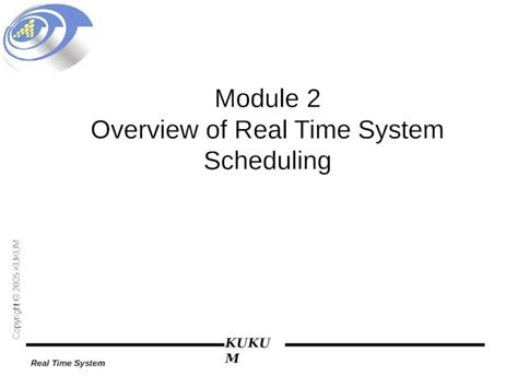 Ppt Kukum Real Time System Module 2 Overview Of Real Time System
