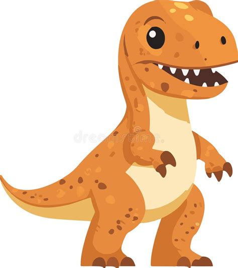 Simple Vector Dinosaur Clipart Stock Vector Illustration Of Cartoon