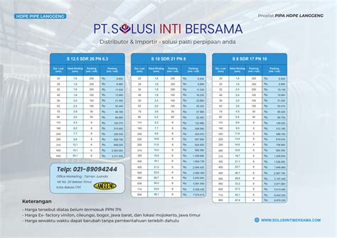 Harga Pipa Dan Fitting Hdpe Langgeng 2025 Distributor Resmi
