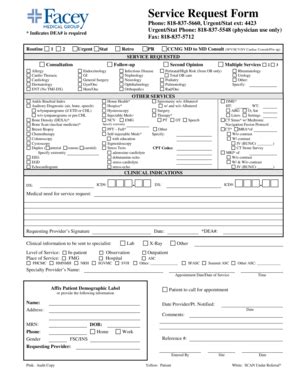Facey Medical Group Authorization Form Fill Out And Sign Printable